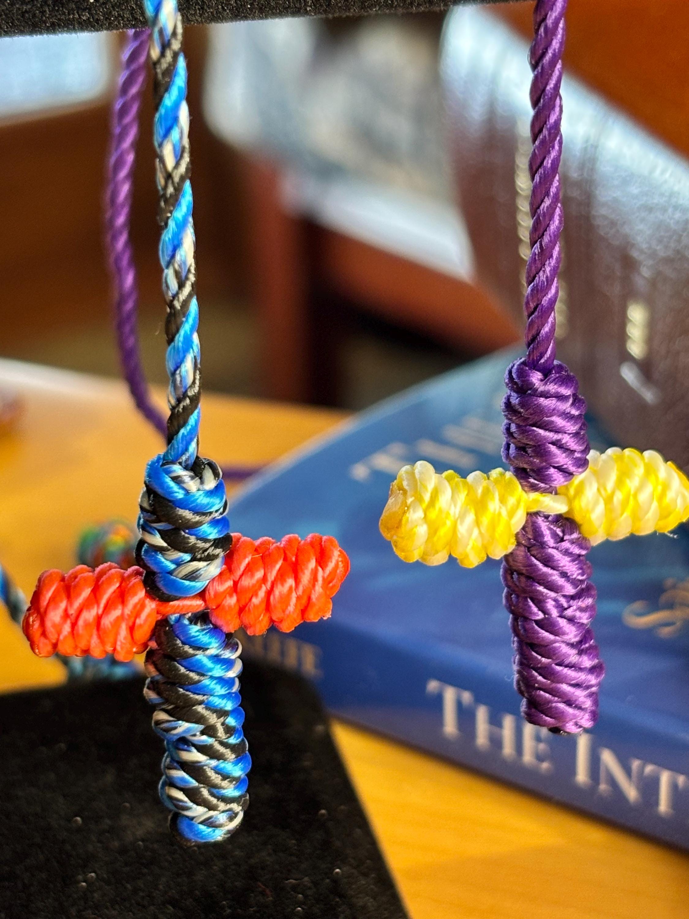 Collection (5) Hand‑tied Cross Bookmarks (set of 5) | Christian Gifts ...