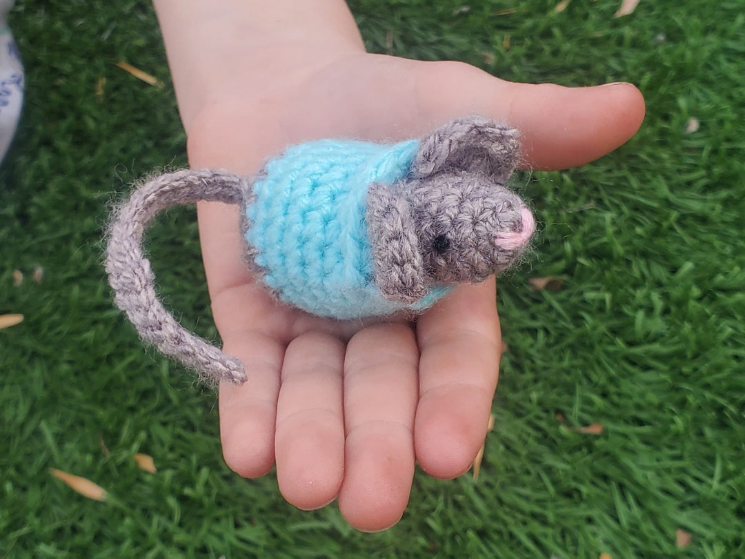 Small Crochet Mouse Toy, Pocket Pal Mouse, Kids Anxiety Pet, Emotional ...