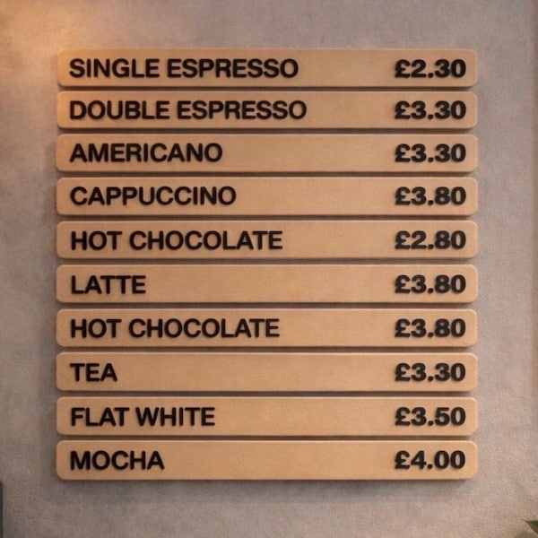 Cafe Menu Board - Etsy UK
