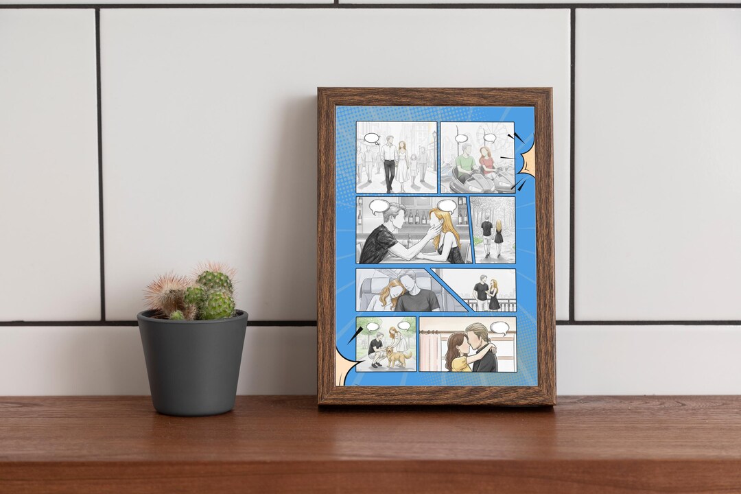 Romantic Comic Page From Your Love Story | Valentine’s Day Gift for ...