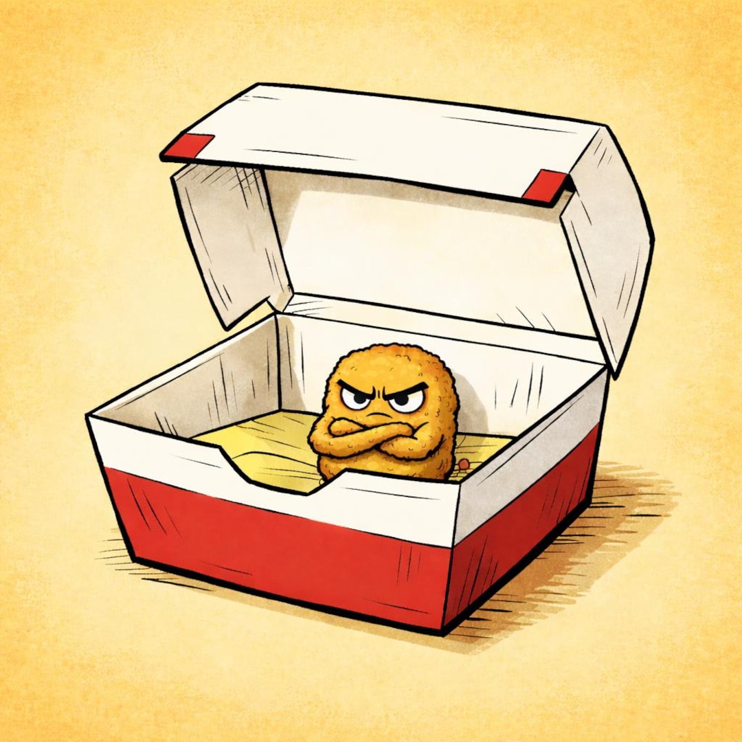 Angry Chicken Nugget Art Print: Kitchen Wall Decor (digital Download ...