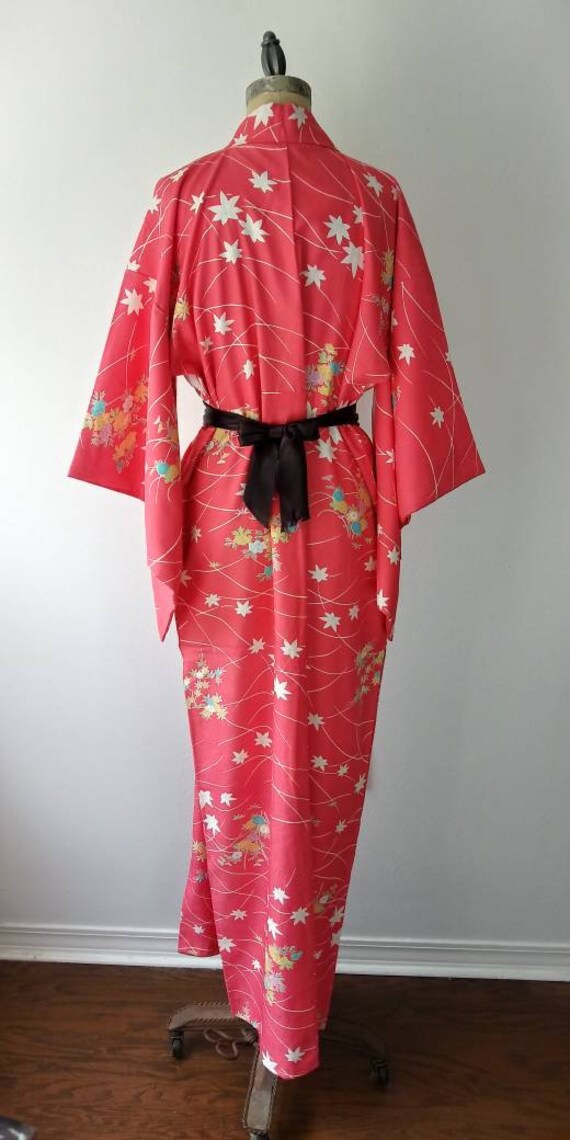Pink Maple Leaf Kimono - Gem