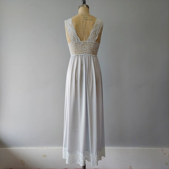 Ice Blue Lacey Nightgown by Shadowline - Small - Gem