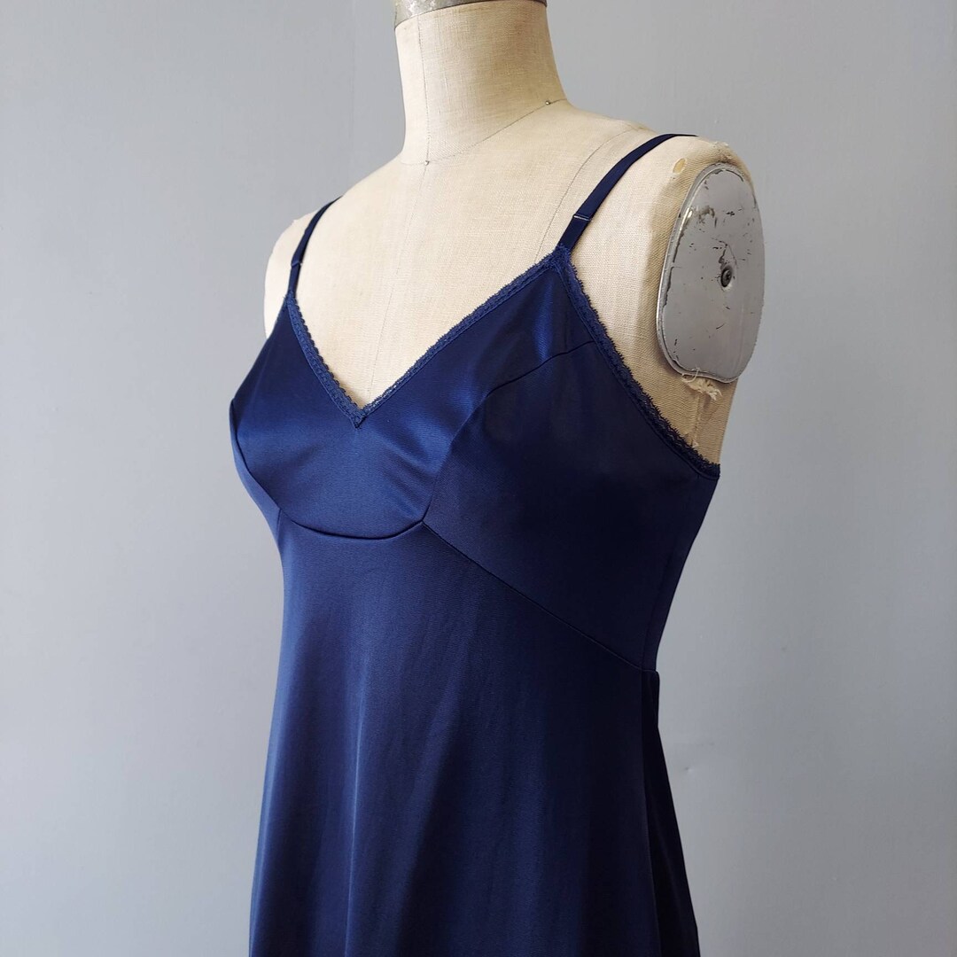 Navy Blue Full Slip by Vanity Fair 32 Bust - Etsy