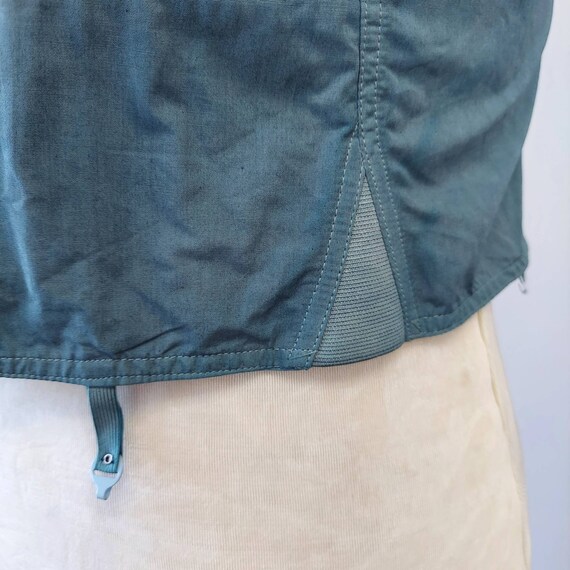 50s Sage Teal Long Line Bra with Lace by Selec 32C 34B - Gem