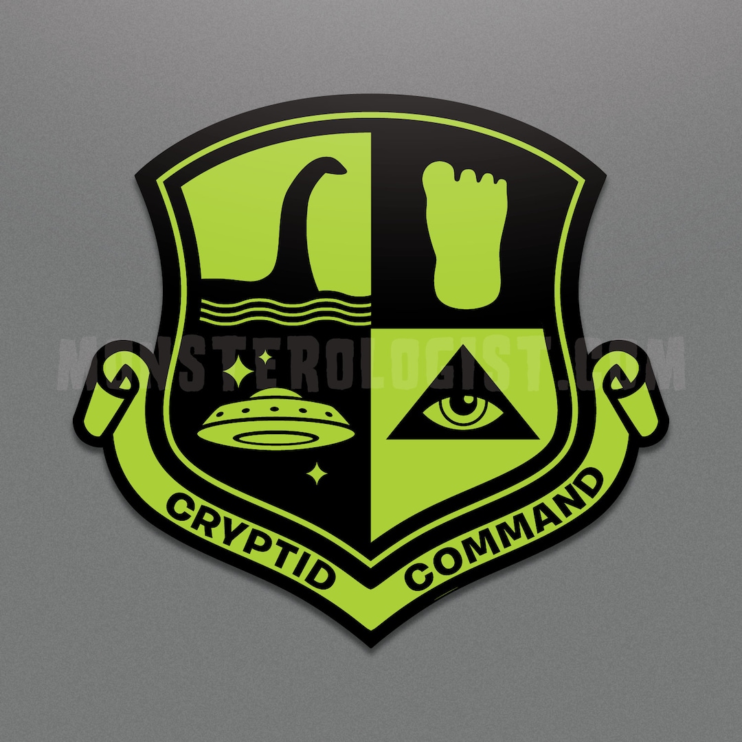 Cryptid Command Military Insignia Cryptozoology Sticker ...