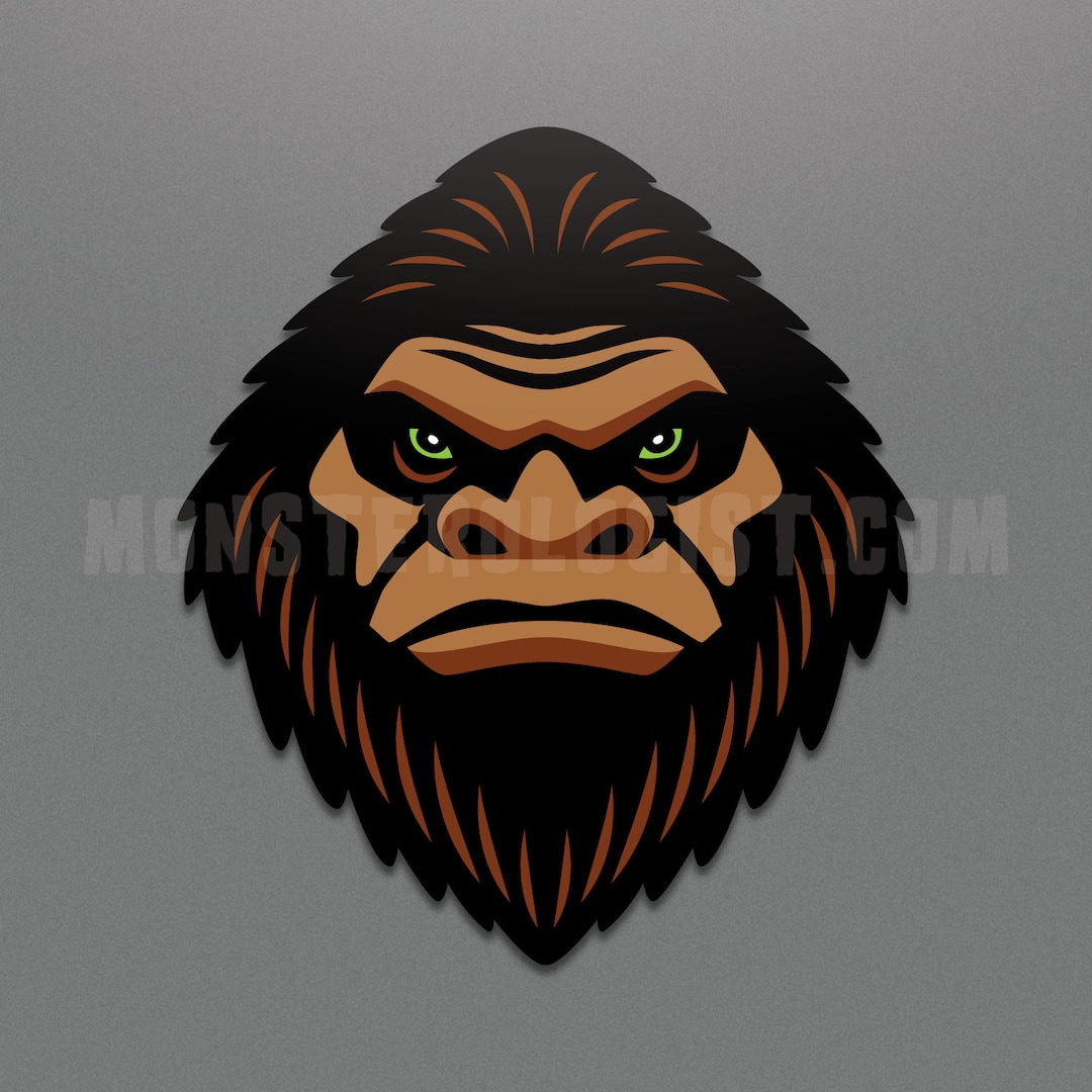 Sasquatch Head Cryptozoology Sticker | Bigfoot | Cryptozoology ...