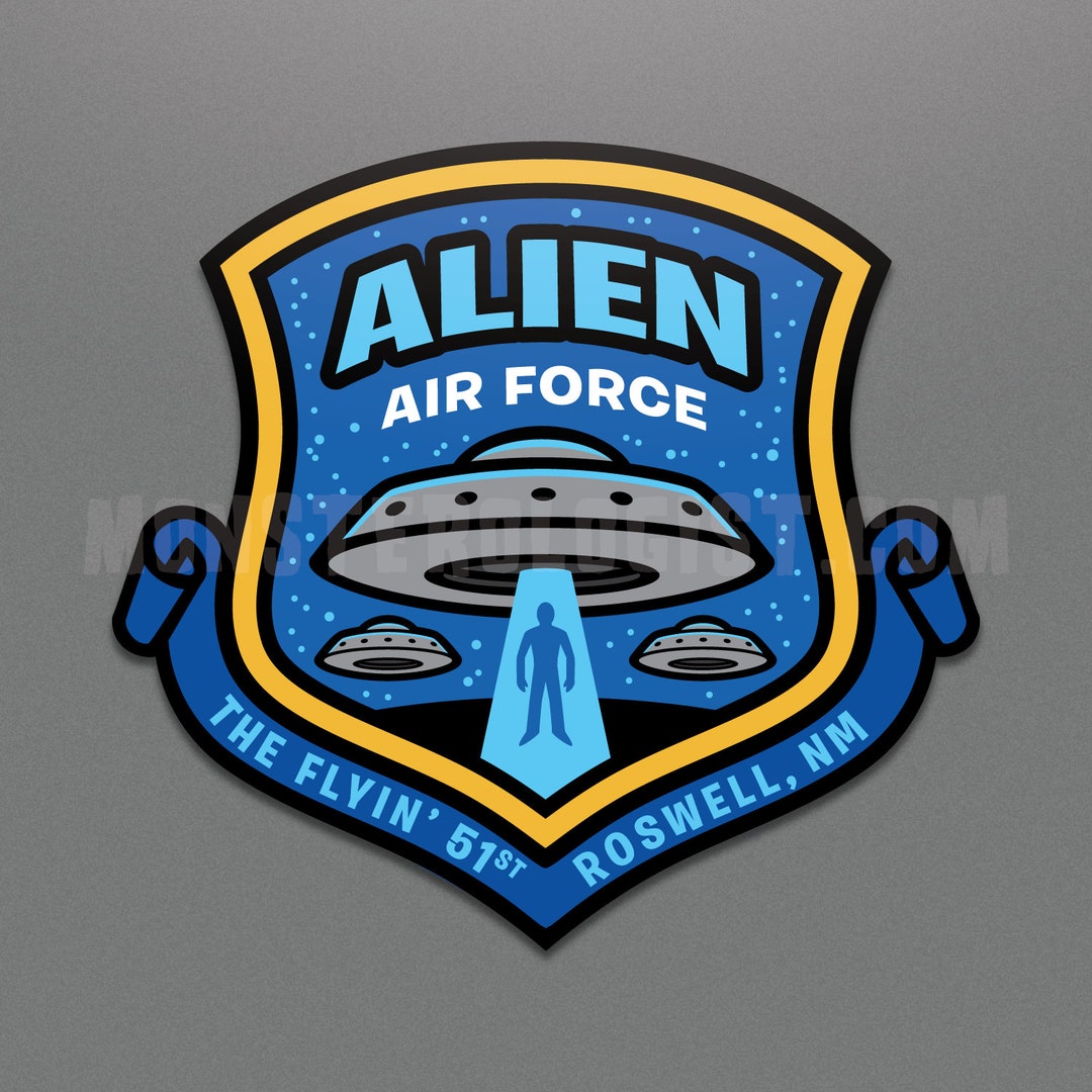 Alien Air Force Military Insignia UFO Sticker | Alien & UFO ...