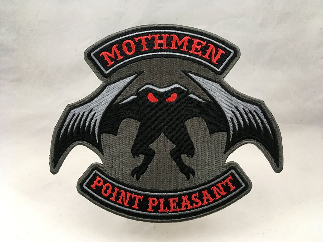Mothmen Embroidered Patch | Mothman | Cryptozoology | Cryptid Point ...