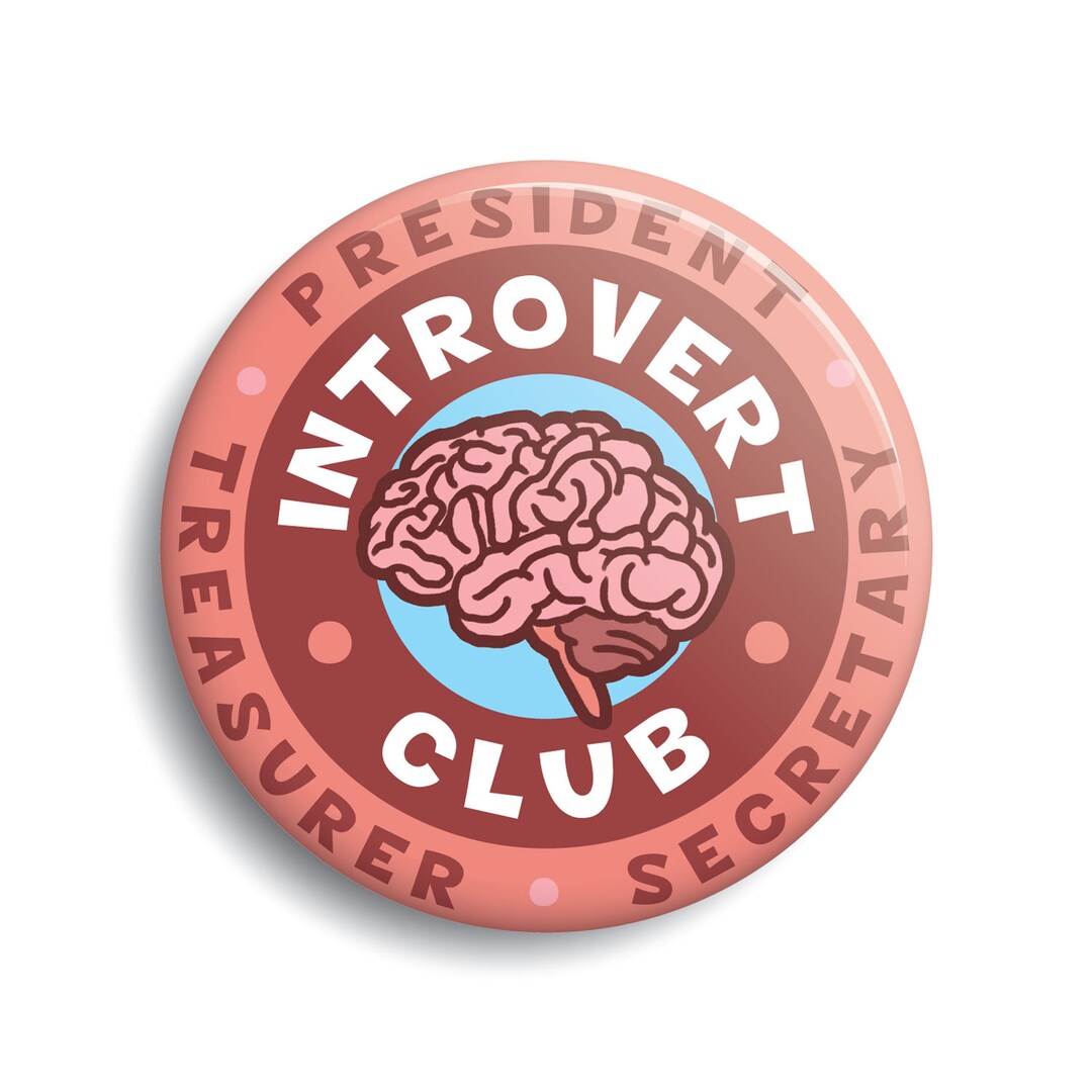 Introvert Club Button - Etsy
