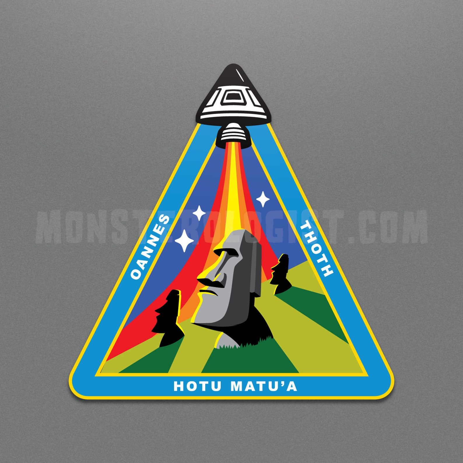 Easter Island Outpost Ancient Astronaut Sticker | Moai | Ancient ...