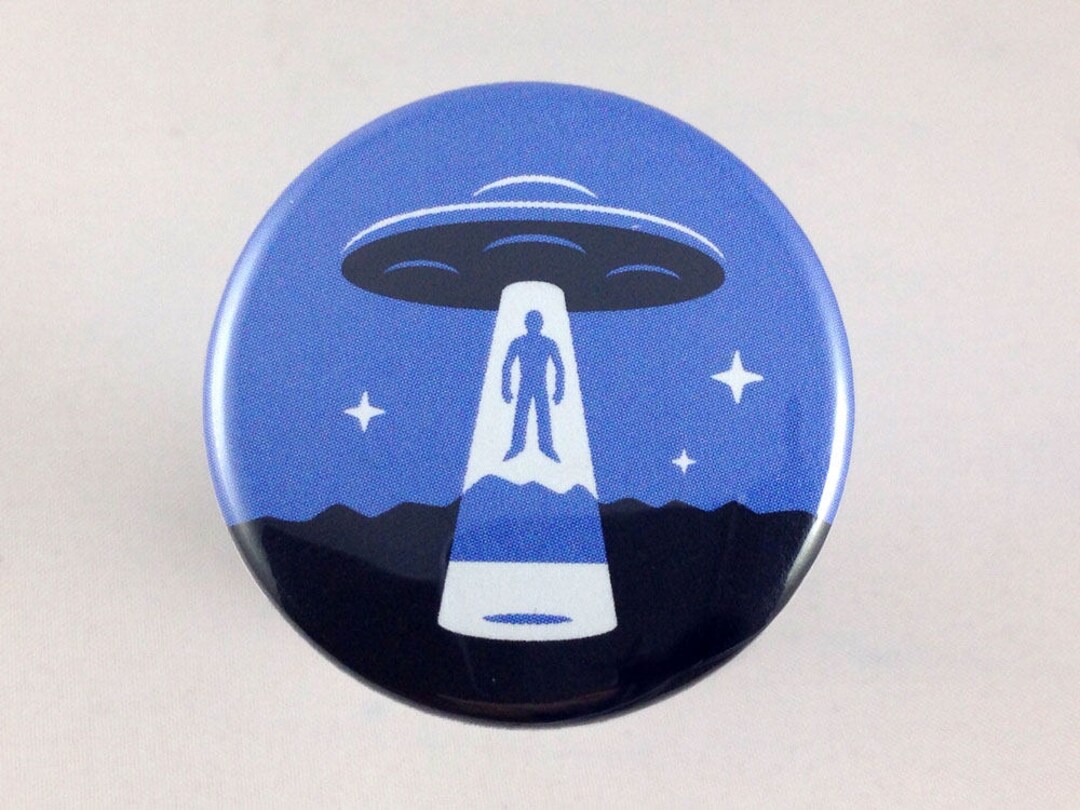 Alien Abduction UFO Button - Etsy