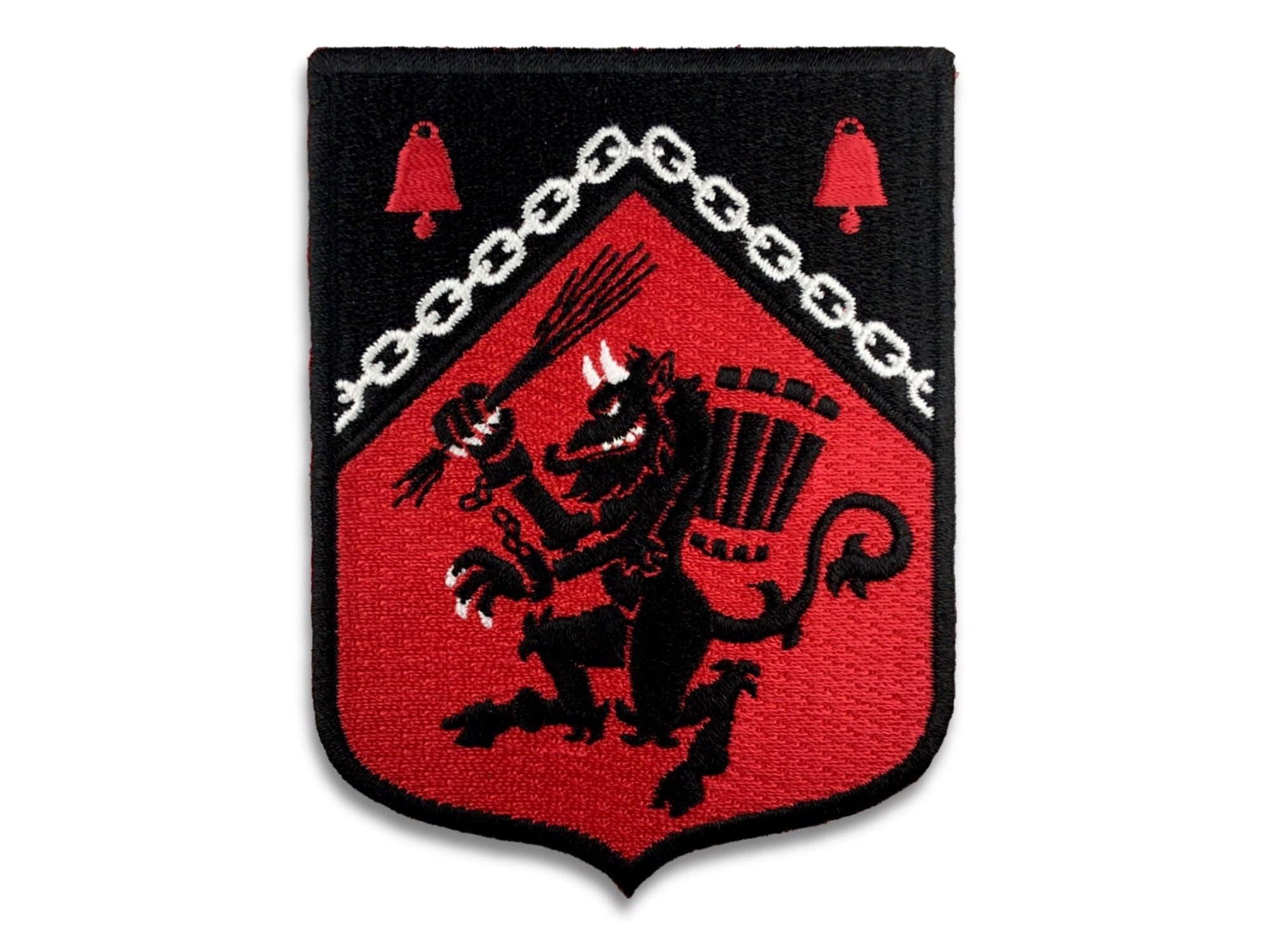 Krampus Rampant Heraldic Shield Embroidered Patch | Krampus | Krampus ...