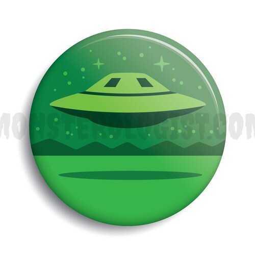 Alien Abduction UFO Button - Etsy