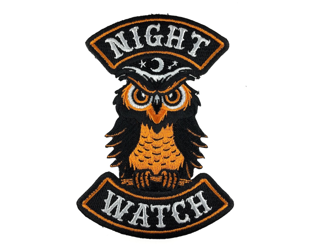 Night Watch Owl Halloween Biker Patch | Owl | Halloween | - Etsy