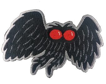 Mothman Fan Club Cryptid Iron-on Embroidered Patch - Etsy