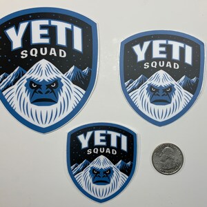 Yeti Squad Sticker Military Shield/badge/insignia Die-cut Bigfoot ...