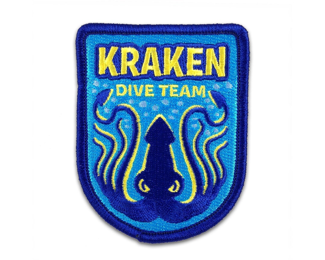Kraken Dive Team Embroidered Patch | Kraken | Cryptozoology | - Etsy
