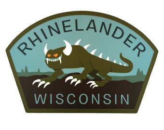 Hodag Sticker / Hodag Decal / Rhinelander / Wisconsin - Etsy