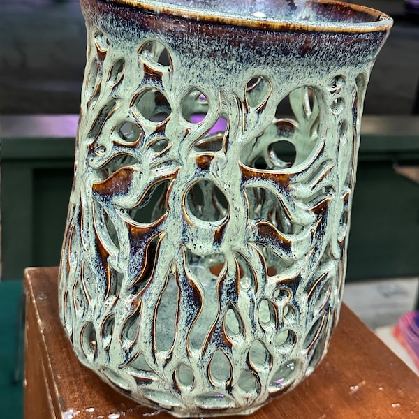 Pottery Luminary - Etsy