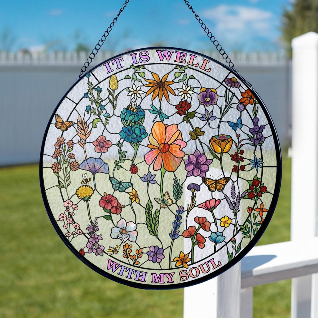 It is Well With My Soul Stained Glass Suncatcher, Christian Gift for ...