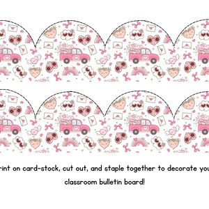 Bulletin Border, Classroom Borders, Canva Template, Valentine Themed - Etsy