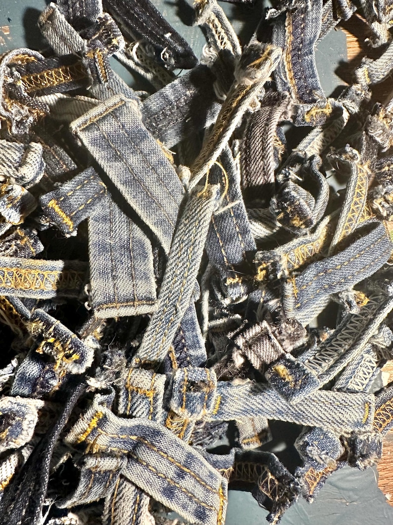 50 Denim Blue Jean Belt Loops - Perfect for Crafting, Repairing ...