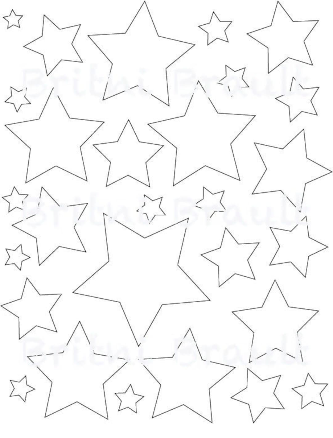 Stars in Various Sizes .SVG and PDF File Digital Downloads - Etsy
