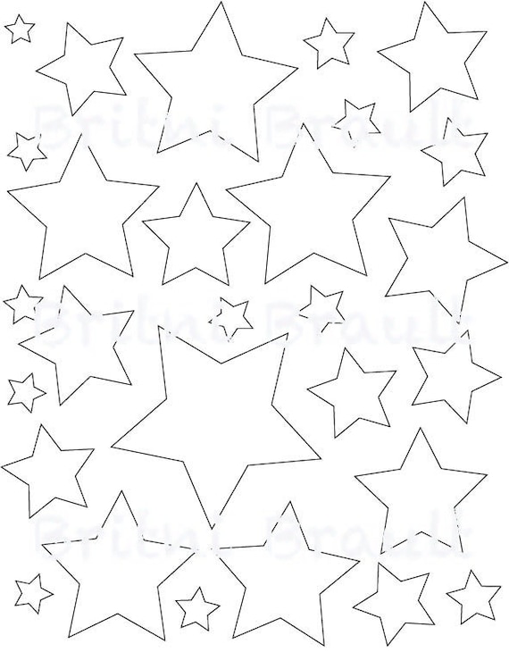 Stars in Various Sizes .SVG and PDF File Digital Downloads - Etsy