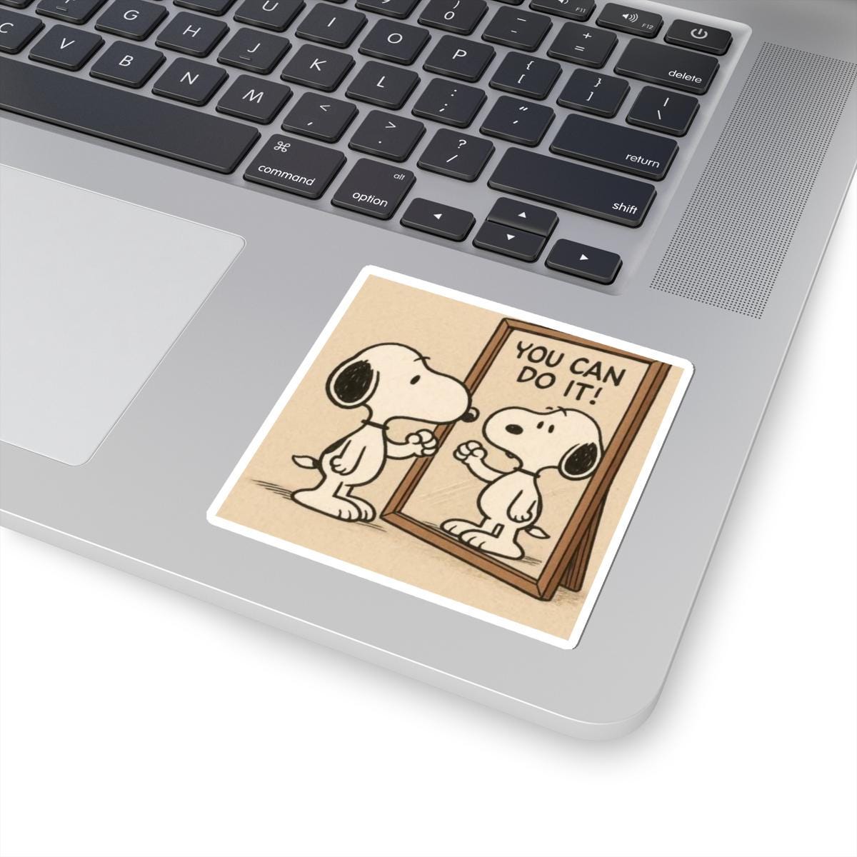 Snoopy Mirror 'you Can Do It' Sticker | Kiss-cut Sticker - Etsy