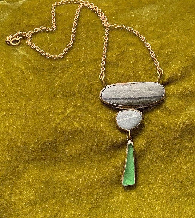 Seaglass Necklace Sea Stone Necklace Seaglass Pendant Seaglass Jewelry ...