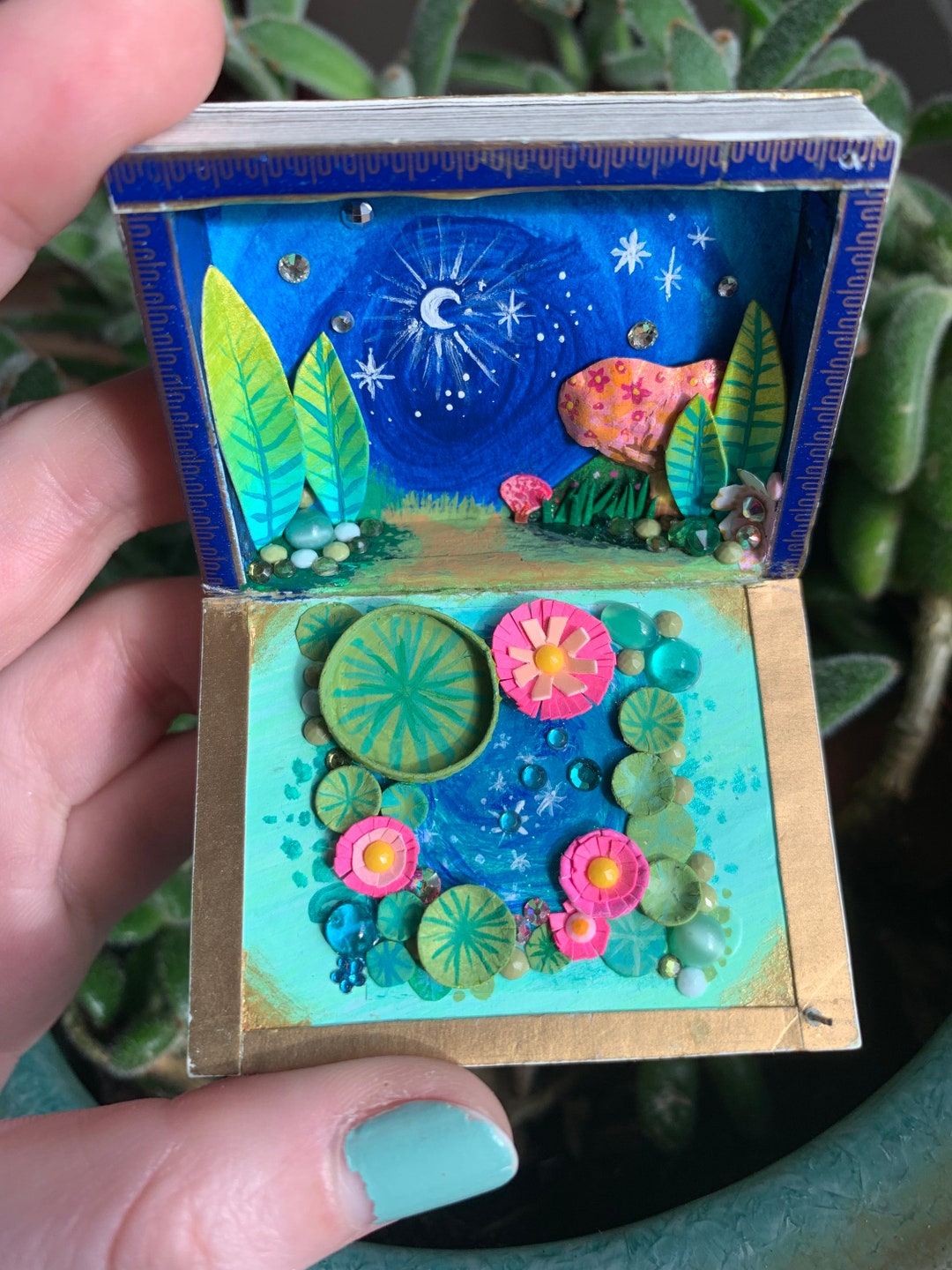 Tiny Landscape Miniatures in a Book Miniatures Miniature Art Compact ...