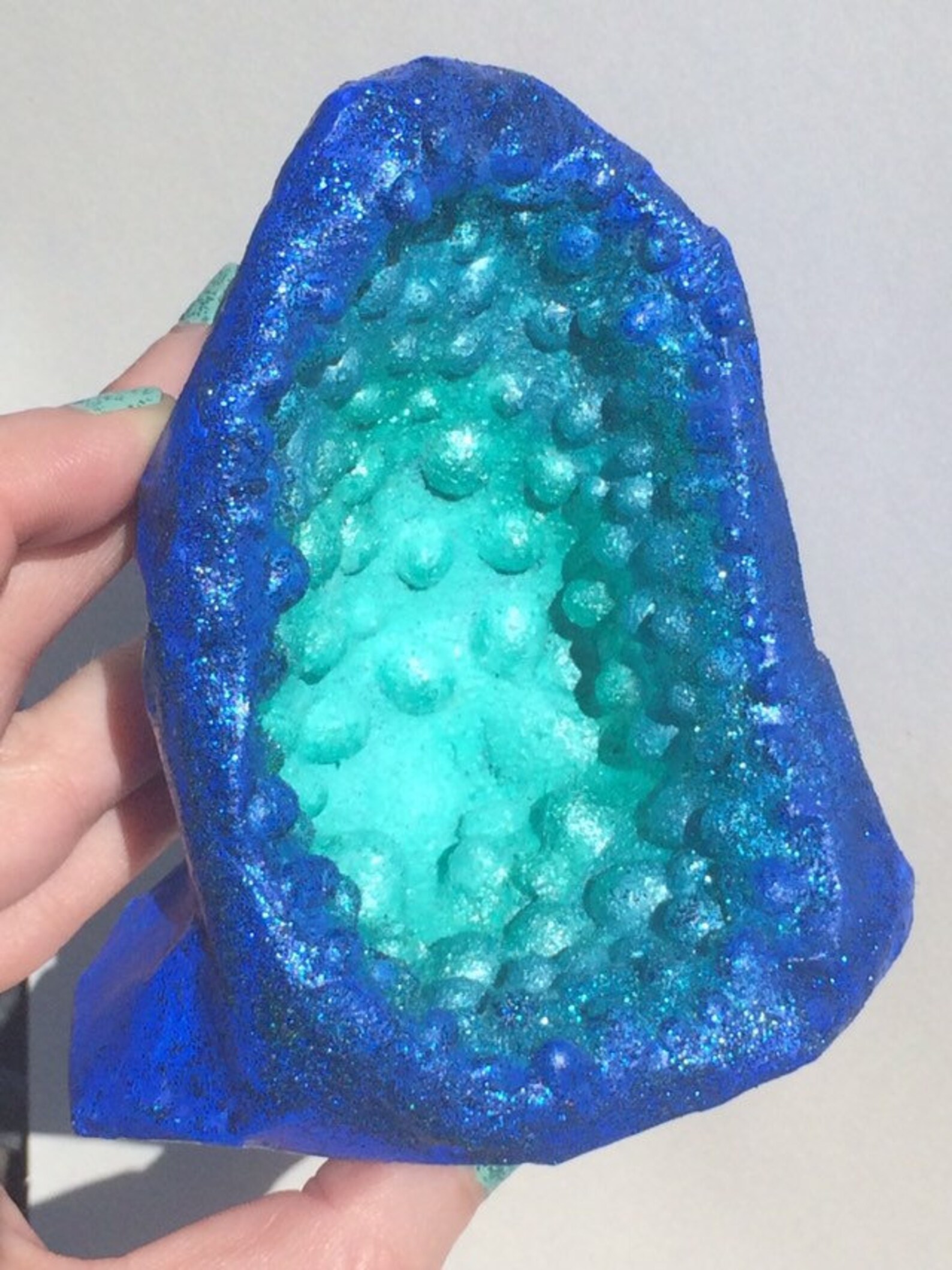 Fake Geode Geode Small Sculpture Rock Art Small - Etsy