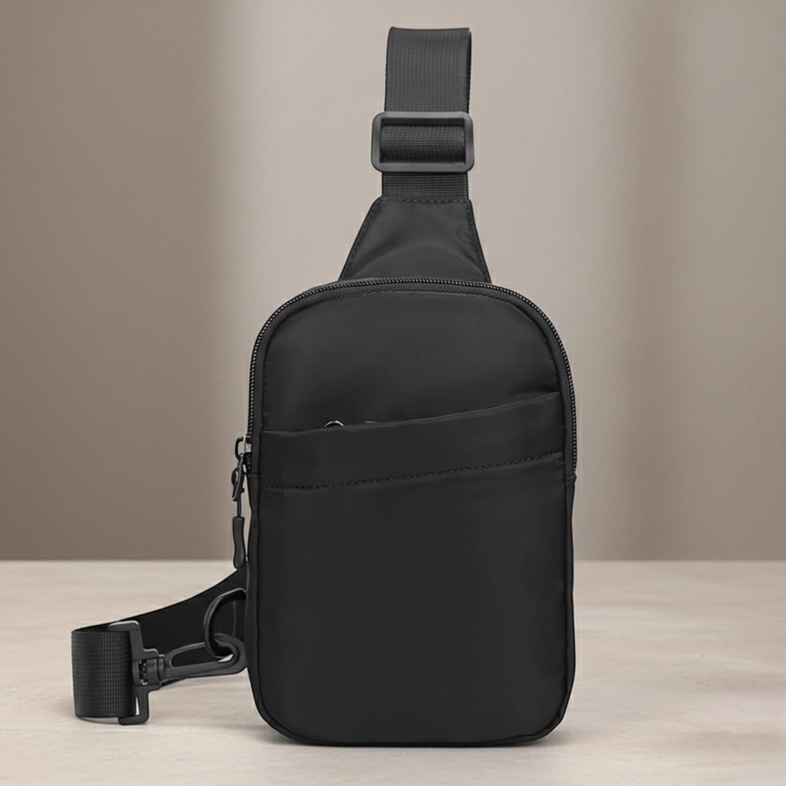 Mens Sling Bag Crossbody Bag, Black Chest Bag for Men, Lightweight ...