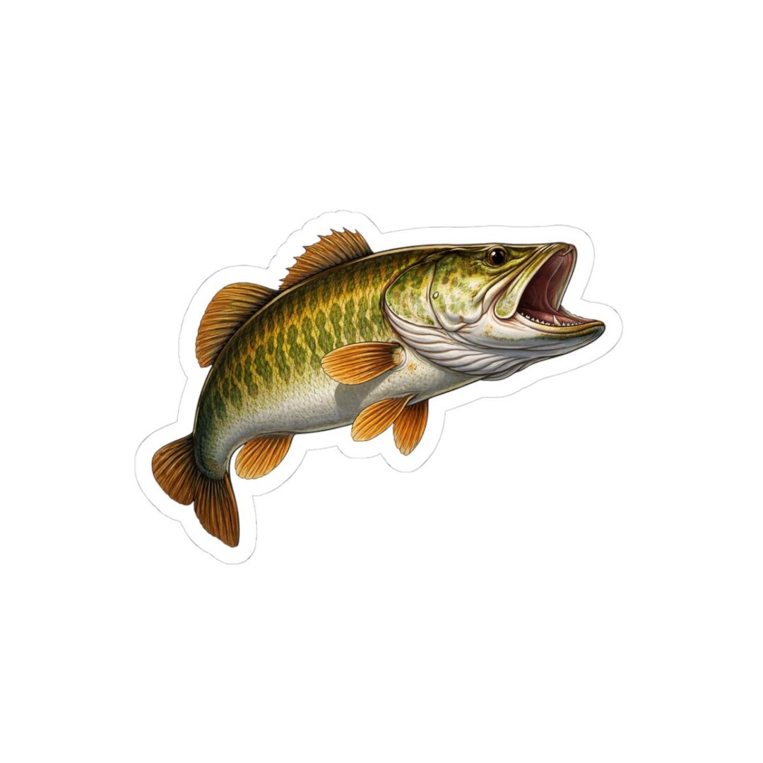 Smallmouth Bass Sticker | Fishing Decal, Kiss-cut Vinyl - Etsy