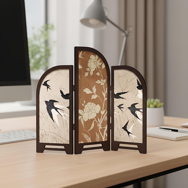 Desktop Privacy Screen / Decorative Desk Divider – Mountain Stalk ...