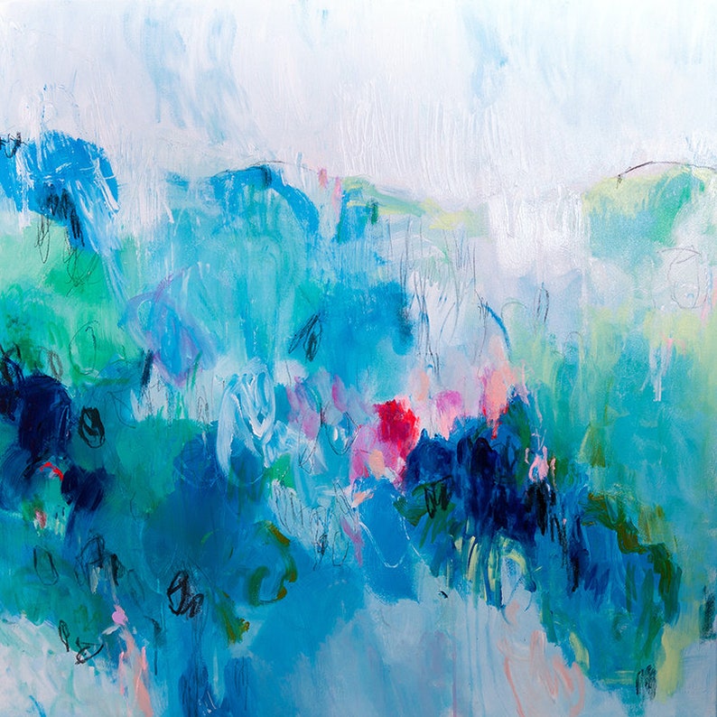 Large Abstract Painting Colorful Canvas Large Abstract Print - Etsy
