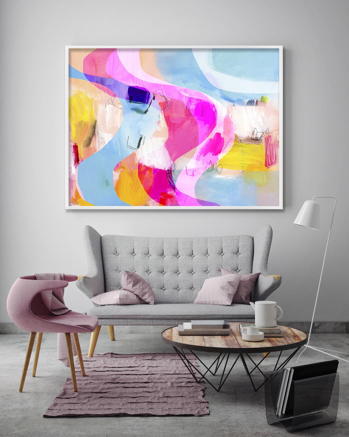 Digital Printable Art Wall Art Painting Print Vibrant - Etsy