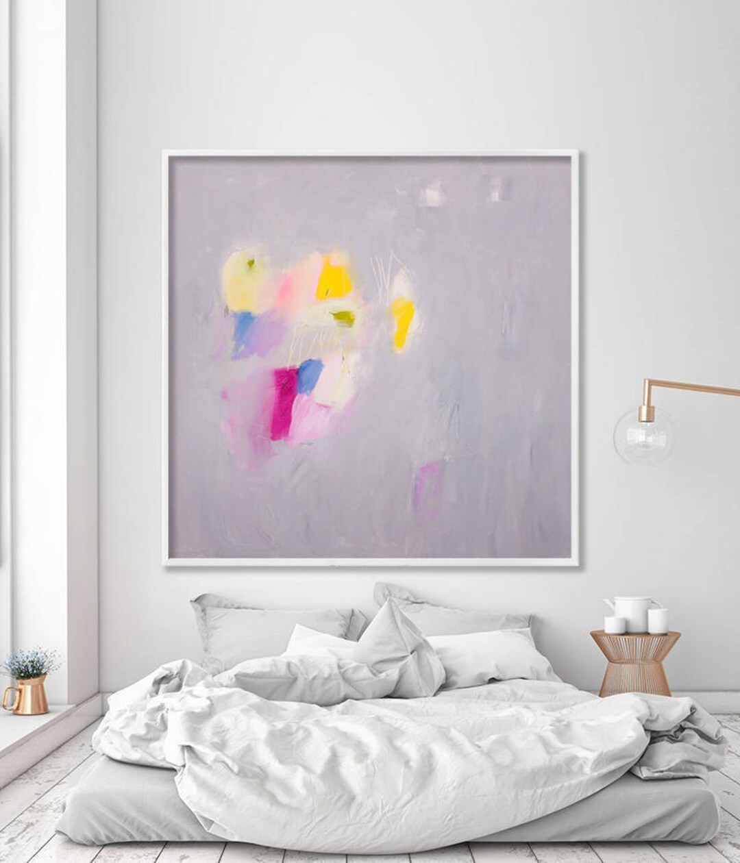 Soft Pastel Wall Art, Abstract Painting Print, Extra Large Wall Art ...