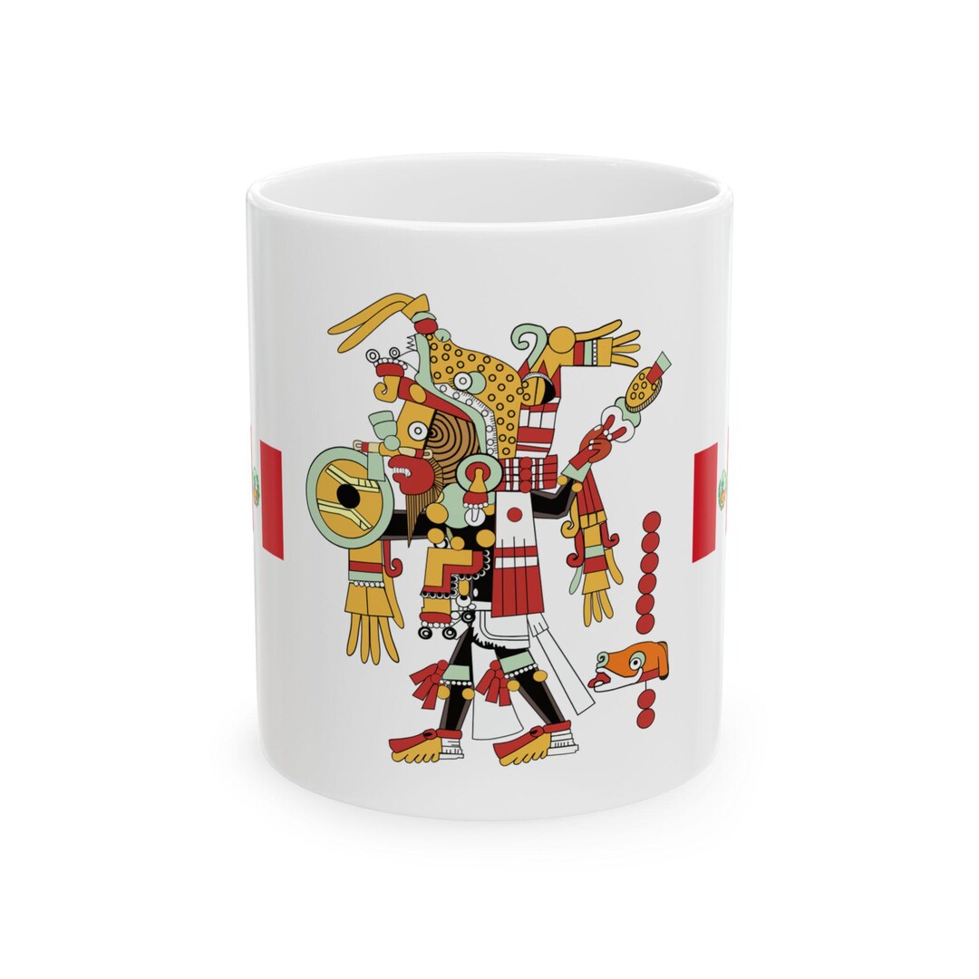 Aztec Warrior Illustration Mug | Ceramic Coffee Tea Cup - Etsy