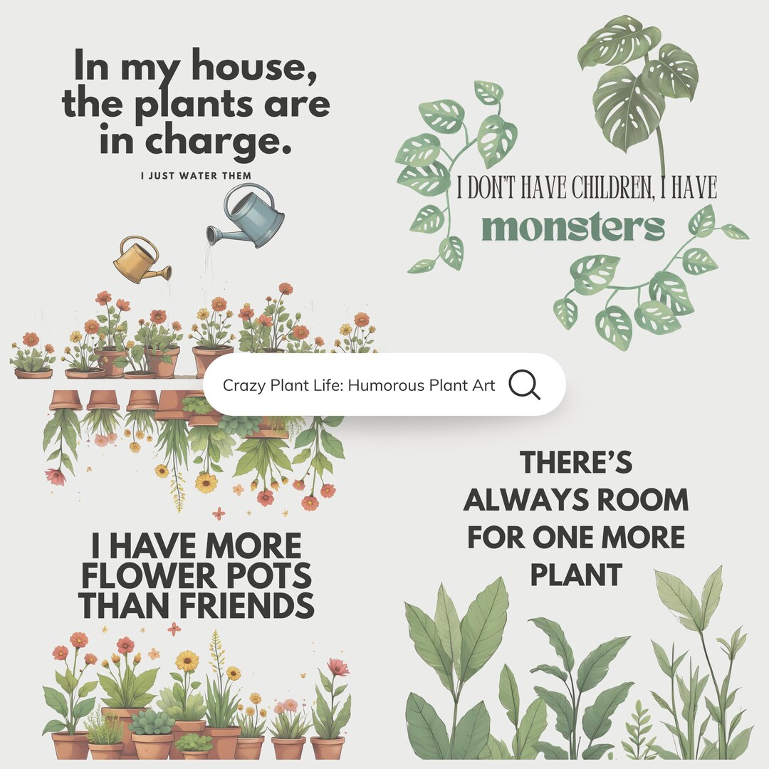 Crazy Plant Life: Humorous Plant Art - Etsy