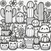Kawaii Cactus and Succulent Colouring 25 Pages to Print - Etsy Canada