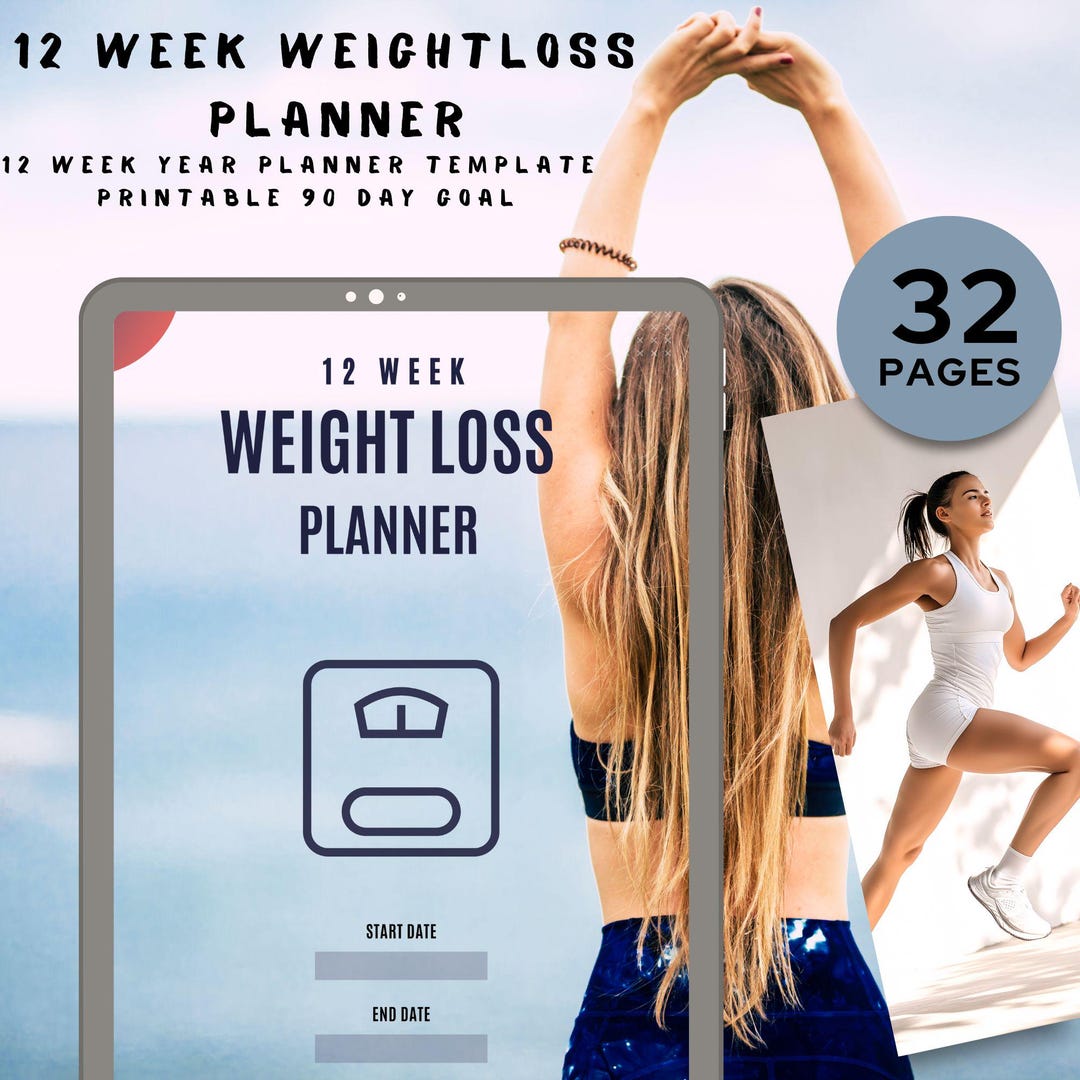 12-week Weight Loss Planner: 90-day Fitness Goal Tracker (canva ...