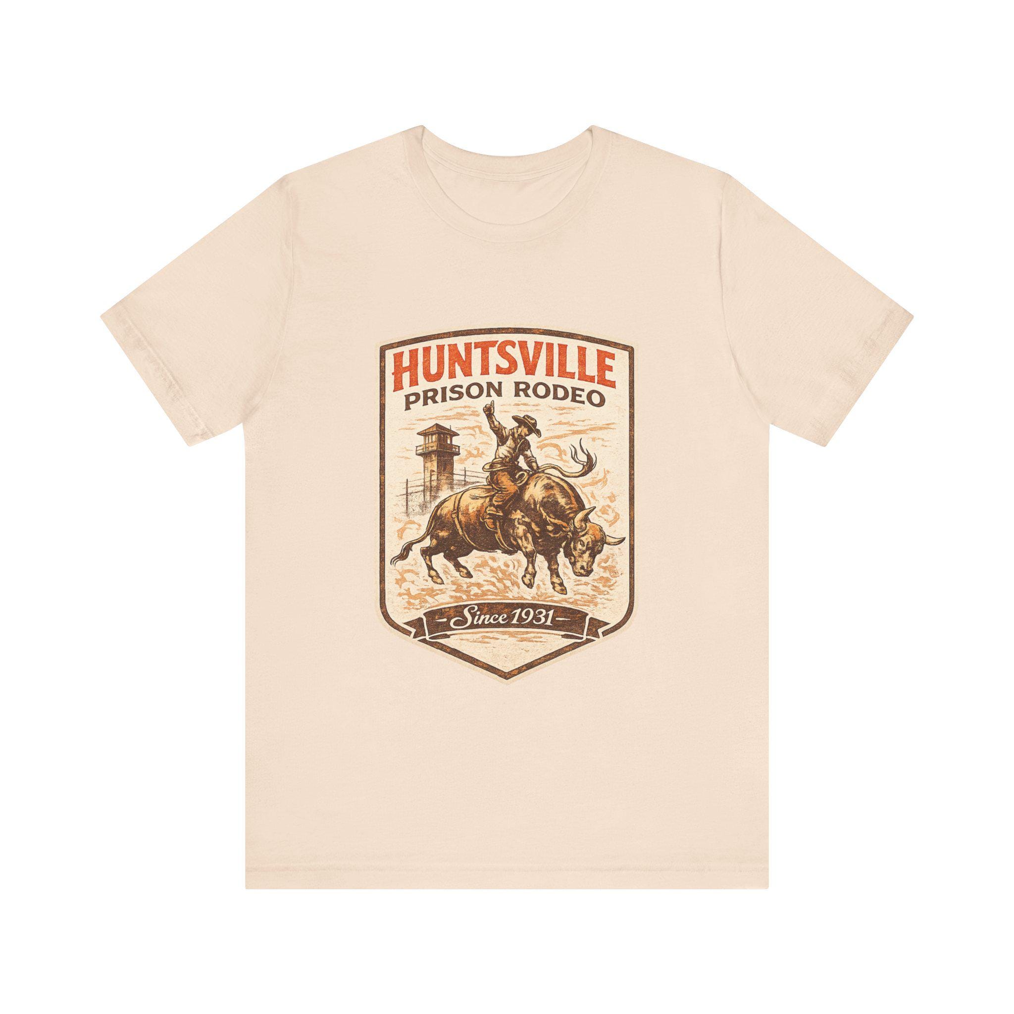 Huntsville Prison Rodeo Bull Rider Graphic Tee | Vintage Western Badge ...