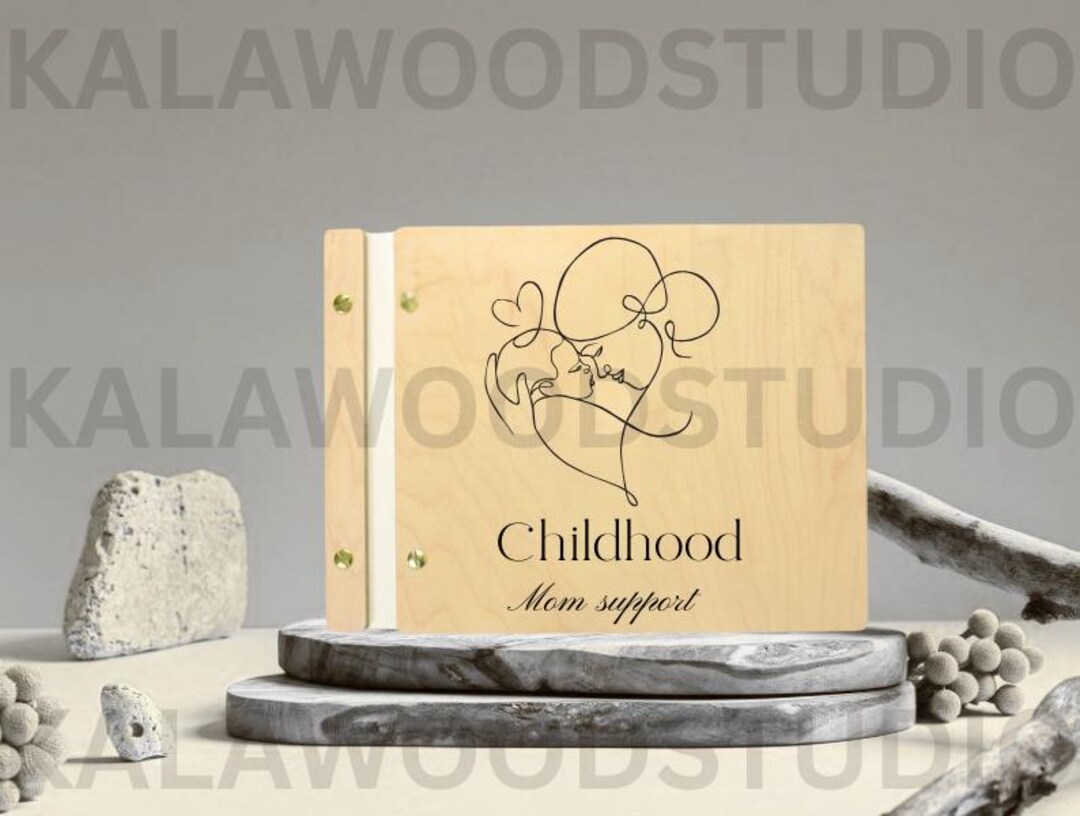 Custom Engraved Wooden Memory Book, Family Keepsake - Etsy