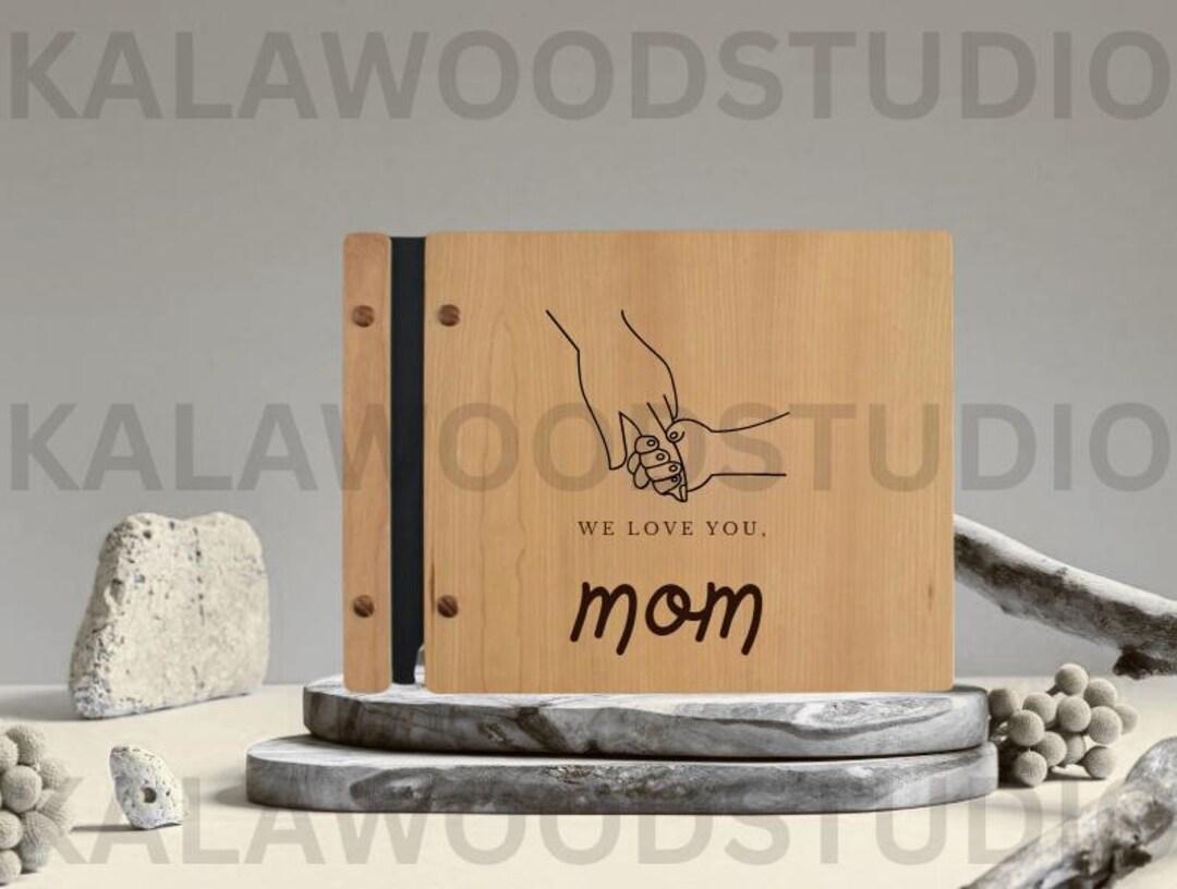 Custom Engraved Wooden Memory Book, Family Keepsake - Etsy