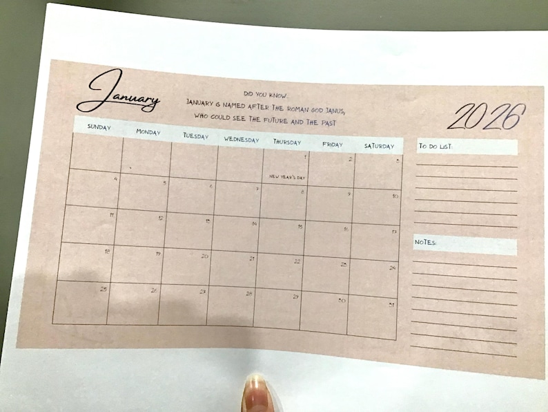 2026 Digital Calendar - Etsy