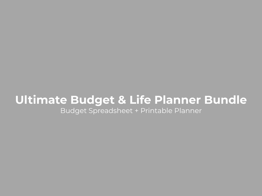 Budget & Life Planner Bundle | Minimal Finance Tracker (digital ...