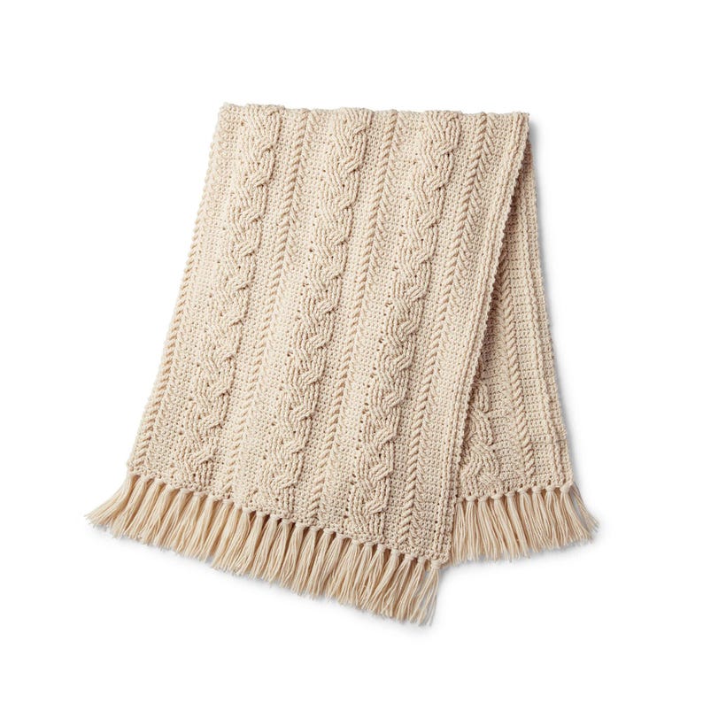 Braided Cable Crochet Blanket Pattern PDF – Intermediate Cable Afghan ...
