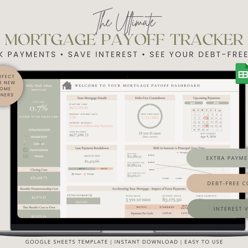 Excel Mortgage Templates - Etsy UK